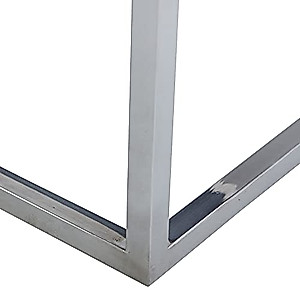 Amazon Brand – Rivet Mid-Century Modern Tufted Ottoman Stool with Metal Base, 26.8"W, Juniper