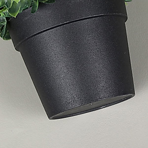 FELICIGG 2 Pack Artificial Plants in Pot, Faux Potted Greenery Plant for Indoor Decorations, Small Fake Plastic Plant for Home Office Garden Decoration,D+d