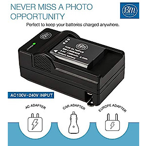 BM 2 LI-90B, LI-92B Batteries and Charger for Olympus Tough TG-6, TG-5, TG-Tracker, SH-1, SH-2, SP-100 IHS, Tough TG-1 iHS, Tough TG-2 iHS, Tough TG-3, Tough TG-4, SH50 iHS, SH60, XZ-2 iHS Cameras