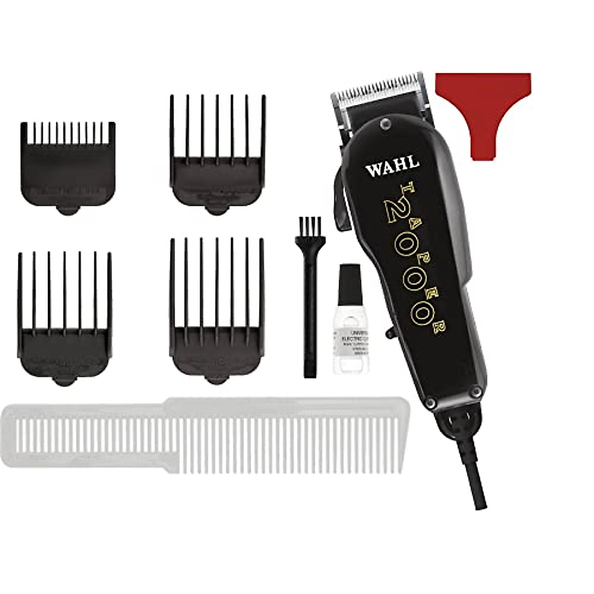 Wahl Professional Taper 2000 Adjustable Cut Clipper #8472-700 – Assorted Color Blade Attachments
