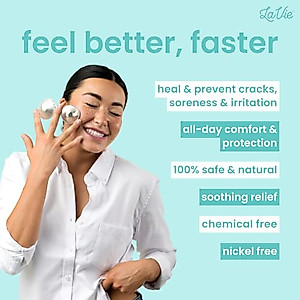 LaVie Silver Nursing Cups, Soothing Protection for Nursing Nipples, Calming Relief for Breastfeeding Moms, Silver Nipple Covers All Natural (Size 1)