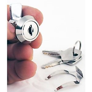 FJM Security FJM-3756-KA Deadbolt Keyed Alike Clip Lock with Chrome Finish, Keyed Alike