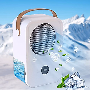 Portable Air Conditioner With Remote Control, AOYMJRS Evaporative Air Cooler, Personal Mini Air Cooler With 4 Wind Speeds Desktop Cooling Fan For For Home Room Camping Car Office