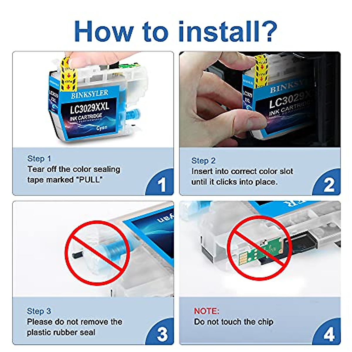 BINKSYLER Compatible LC3029 XXL Ink Cartridges Replacement for Brother LC3029 LC3029XXL for Brother MFC-J5830DW MFC-J6535DW MFC-J5930DW MFC-J6935DW MFC-J5830DWXL MFC-J6535DWXL (2BK,2C,2M,2Y) 8-Pack