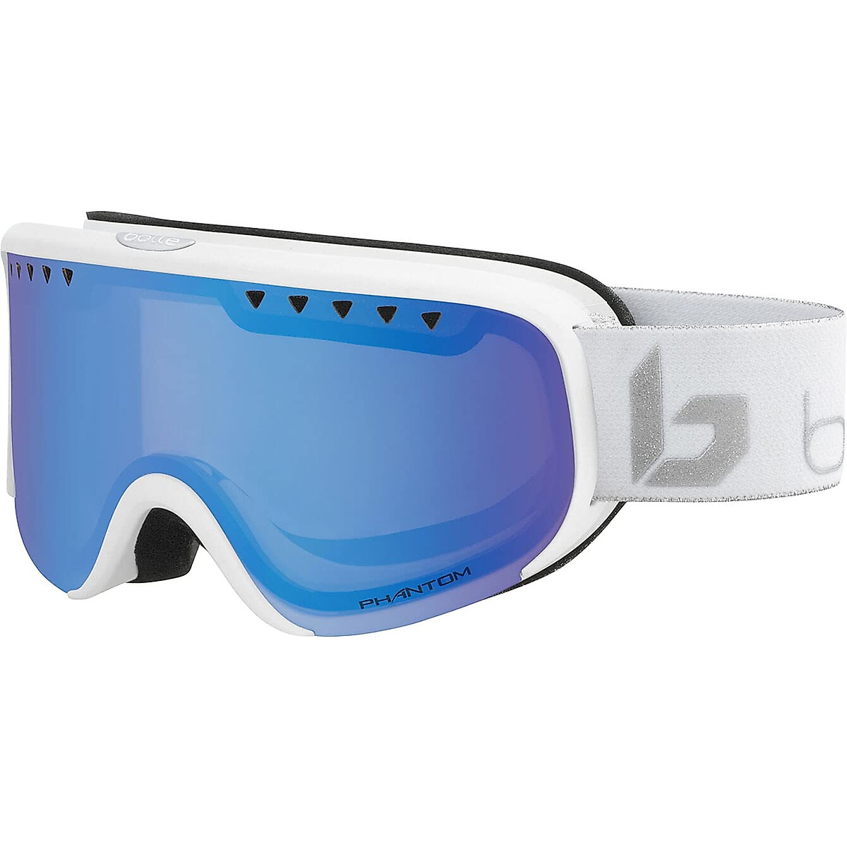 Bollé Women's Scarlett Cylindrical Snow Goggle - White Matte Silver Corp | Phantom+