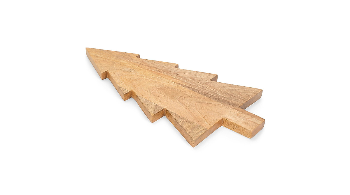 Mary Square Natural Brown Christmas Tree 15 x 7.5 Mango Wood Christmas ...