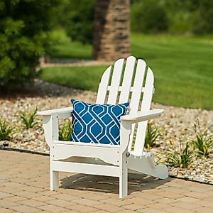 DuroGreen Folding Adirondack Chairs Made with All-Weather Tangentwood, Set of 2, Oversized, High End Patio Furniture for Porch, Lawn, Deck, or Fire Pit, No Maintenance, USA Made, White