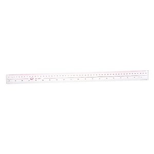 uxcell 50cm Measure Range Inch Metric Plastic Straight Measuring Ruler Clear