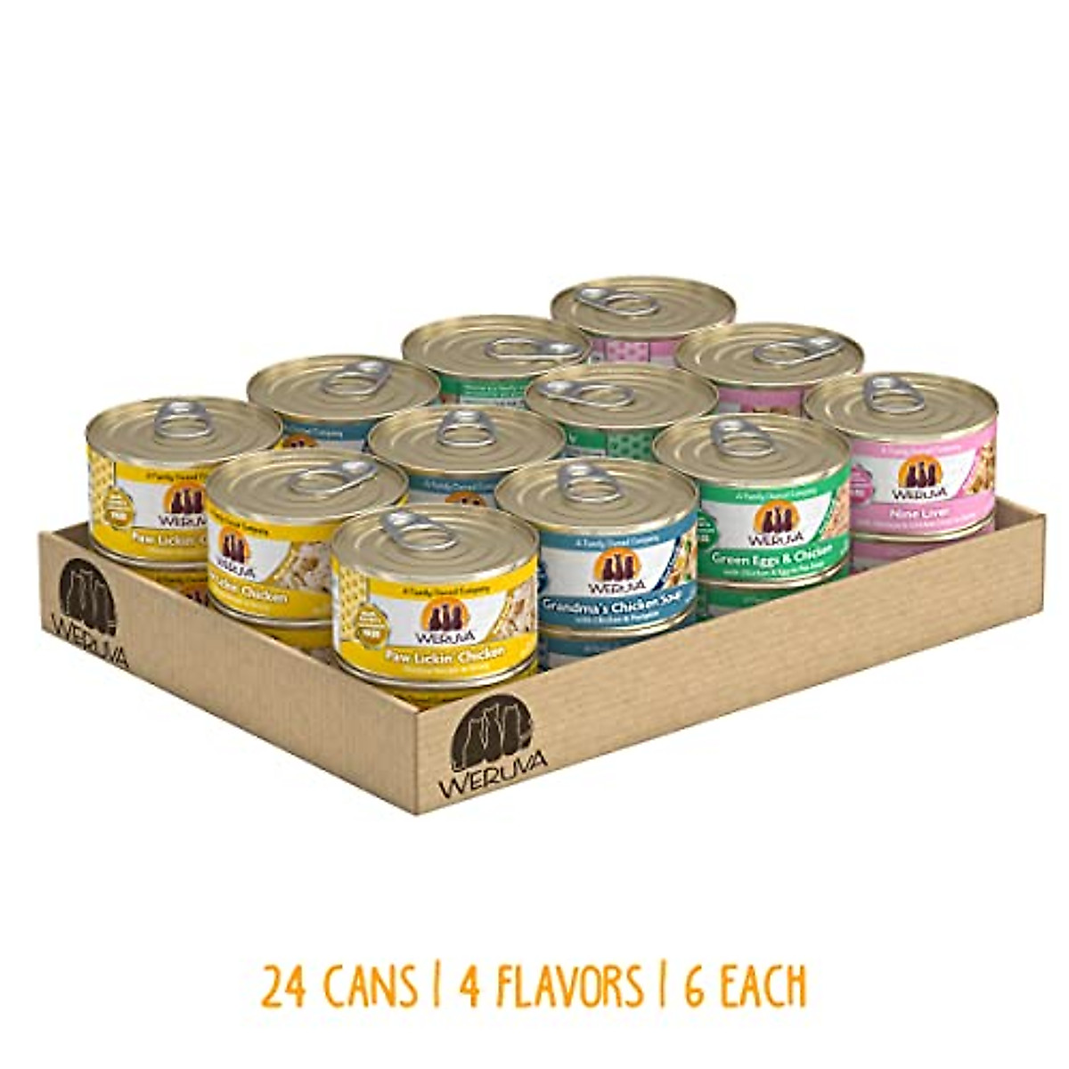 Weruva Classic Cat Food, Variety Pack, Paw Lickin' Pals Wet Cat Food, 3oz Cans (Pack of 24)