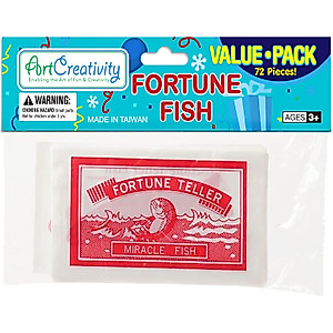 ArtCreativity Large 3.5 Inch Mood Fortune Teller Fish - Set of 72 - Cool Novelty Toy for Kids and Adults - Fun Science Learning Aid - Christmas Party Cracker Toy, Birthday Party Favor