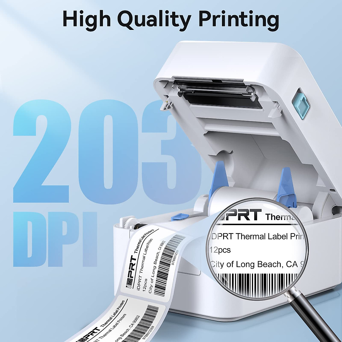 Efficient iDPRT Label Maker - Thermal Printer for Small Biz