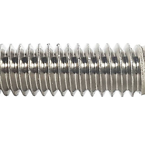 1/4-20 x 4-1/2" Hex Head Cap Screw Bolts, External Hex Drive, Stainless Steel 18-8, Full Thread, Bright Finish, Flat Point, Quantity 10