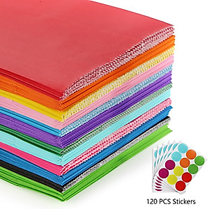 Jucoan 60 Pack Small Solid Color Paper Party Favor Bags, 9 x 5 x 3 Inch Paper Gift Bags, Wrapped Treat Bags Candy Bags for Candy Buffet, Hallowween Trick or Treat, Kids Birthdays, Baby Showers, Christmas Party, 6 Colors