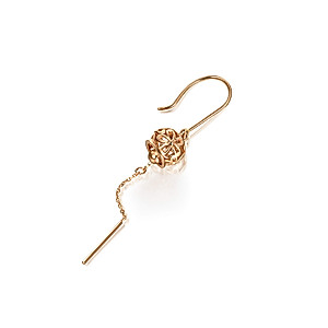 CHOW SANG SANG 18K Rose Gold Single Dangle Earring for Women 92348E (Sold Single Not Pair)