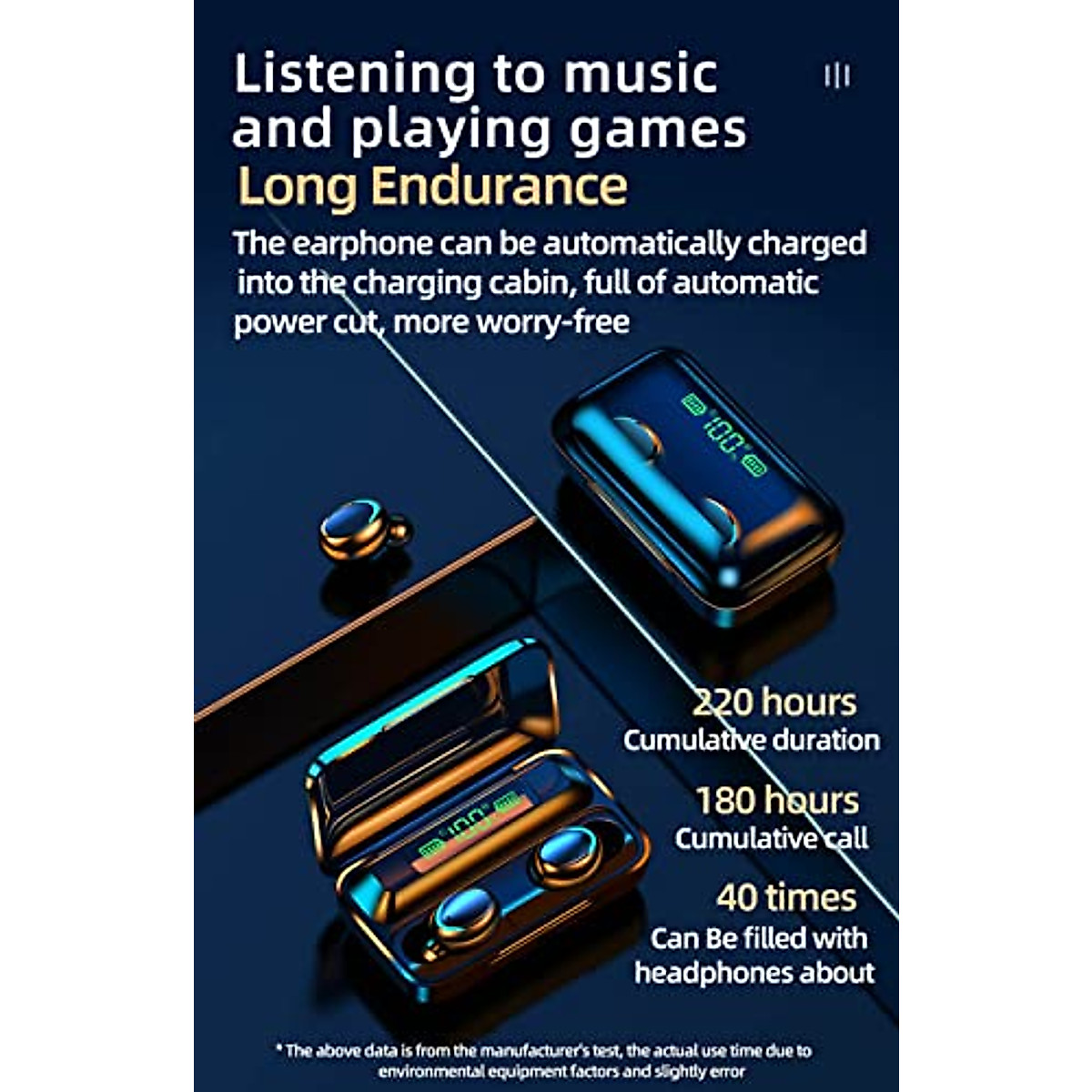 F9-5C Wireless Earphone 9D HiFi Stereo Headset Waterproof Game in-Ear Headphones LED Display BT 5.0 Earbuds F9-5C