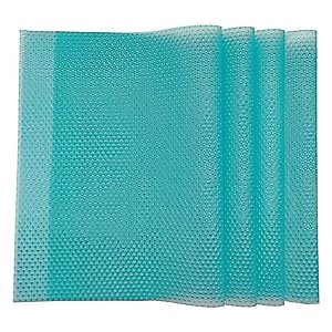Refrigerator Liners, 4PC Refrigerator Shelf Liners for Glass Shelves, Refrigerator Mats, Fridge Pads for Cupboard Cabinet Drawer