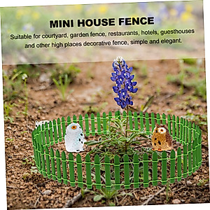 MERRYHAPY Simple Mini Fences 2pcs Miniature Fencing for Fairy Garden Picket Fence Mini Picket Fence Decoration Miniature Fencing for Fairy Garden