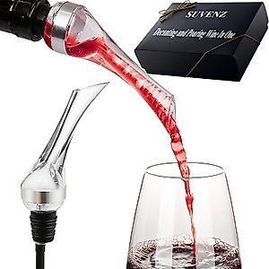 Upgraded Wine Aerator Pourer, Saving Time to Improve Flavor With 2in1 Aerator - Decanting and Pouring Wine In One, Perfect Fit Wine Accessories for Most Wine Bottles, No Leak – Fast Air Aerator