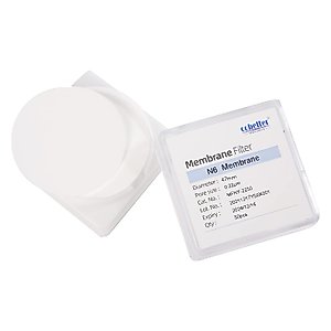 COBETTER 100 Pieces/Pack Nylon Disc Membrane Filters 47mm Diameter 0.45µm Pore Size pH 3-14