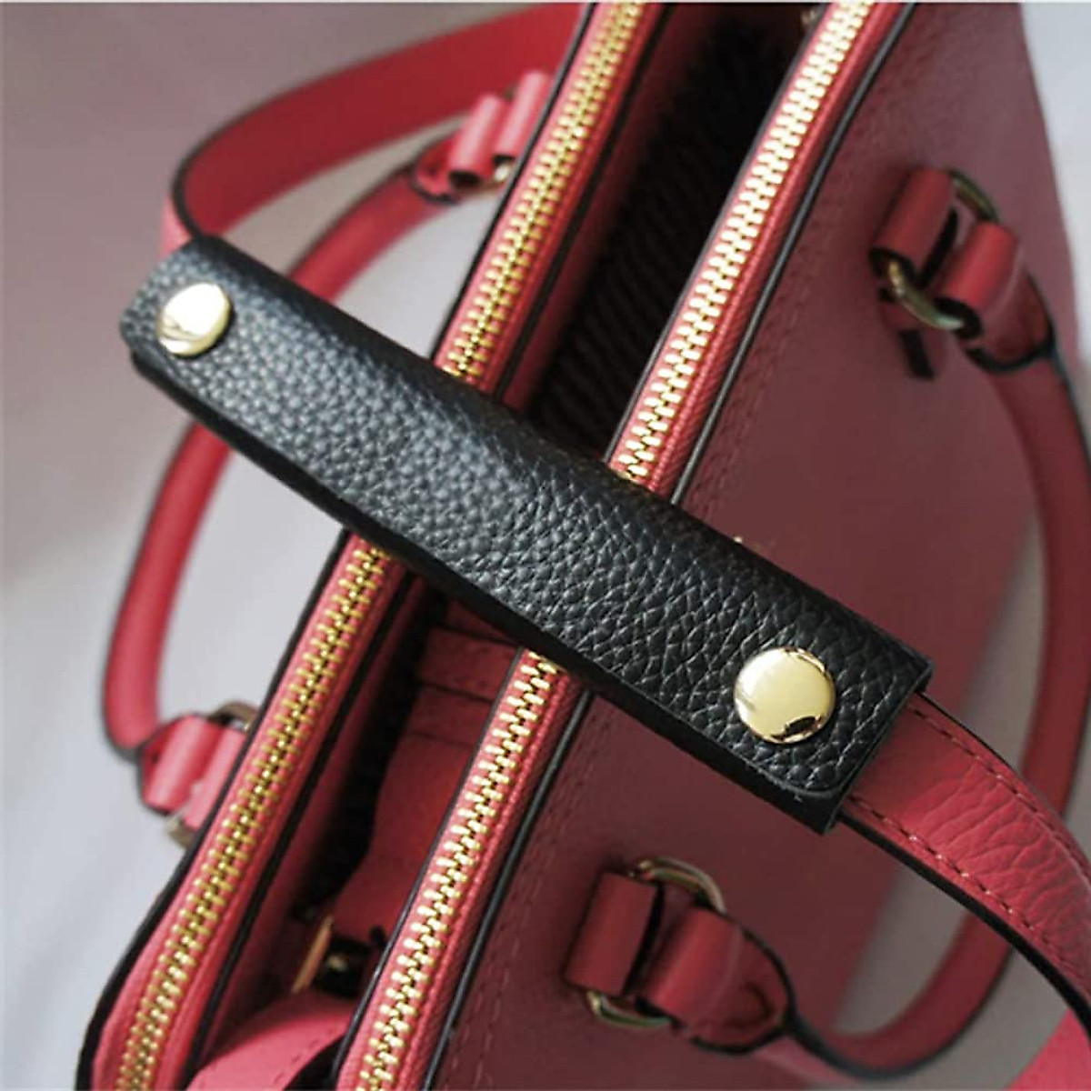 2Pcs/1 Pair Handbag Handle PU Leather Wrap Covers Purse Wallet Handle Grip Wrap Protectors Sleeve Bag Accessories
