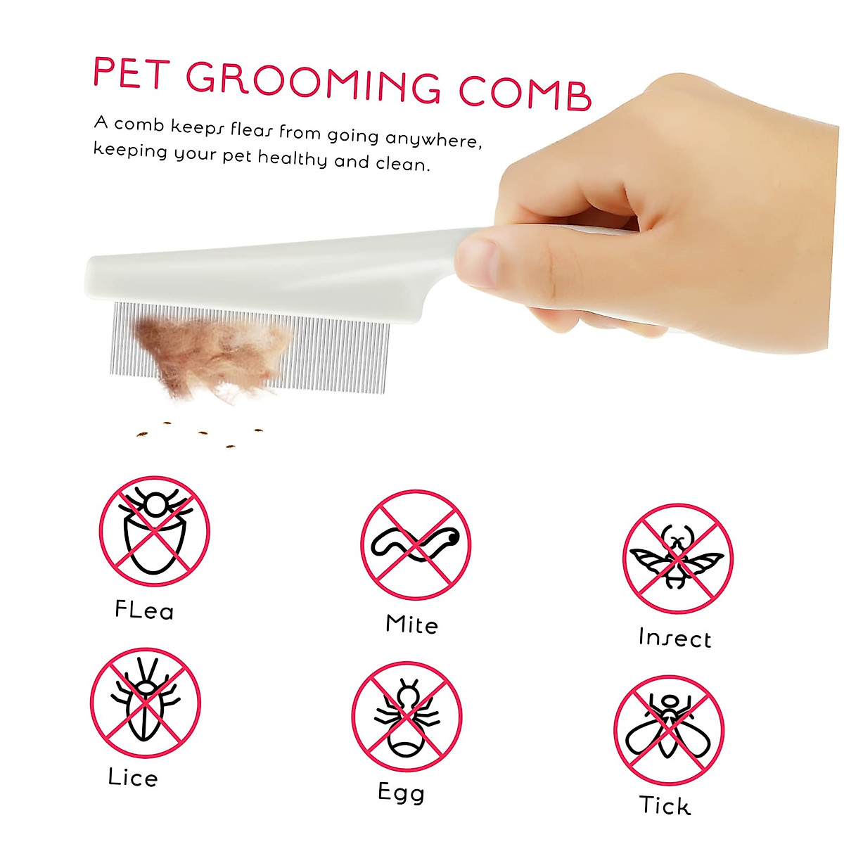 3pcs Pet Grooming Comb Set Combs Grooming Kit Dog Eye Wipes Angel Eyes for Dogs Grooming Comb Kit for Pets Tear Stain Remover Comb Cat Comb Cat Grooming Comb Dog Brush Plastic Balacoo