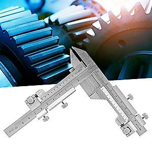 M1-26 Stainless Steel Height Vernier Caliper, Gear Tooth Vernier Caliper Altitude Slide Gauge Marking Ruler High Accuracy