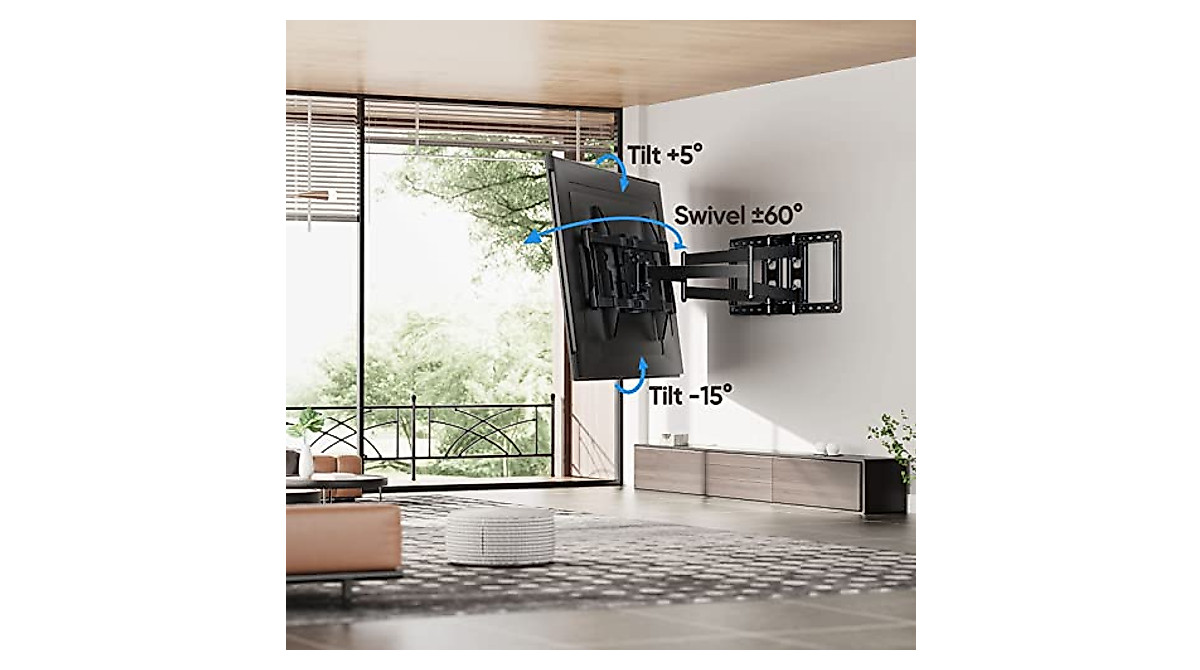 Pipishell Full Motion TV Mount for 50-90 Inch TVs