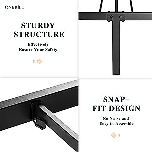 ONBRILL King Size Metal Bed Frame with Curved Wooden Headboard and Footboard, Mattress Foundation Platform Bed Frame with Under Bed Storage, No Box Spring Needed, Modern, Sanders