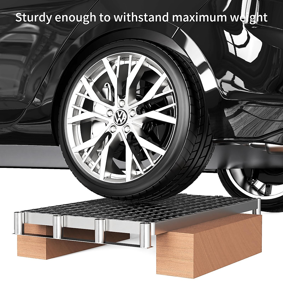 Steel Platform Truck, Heavy Duty Drywall Cart Flatbed Cart Panel Cart, Capacity 2000lbs Platform Truck Cart, with 6" Swivel Brake Casters Lumber Cart, 1Front and 2 Side Handra