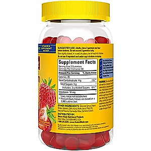 Nature Made Melatonin 10 mg, Dreamy Strawberry, 70 Gummies (Pack of 2)