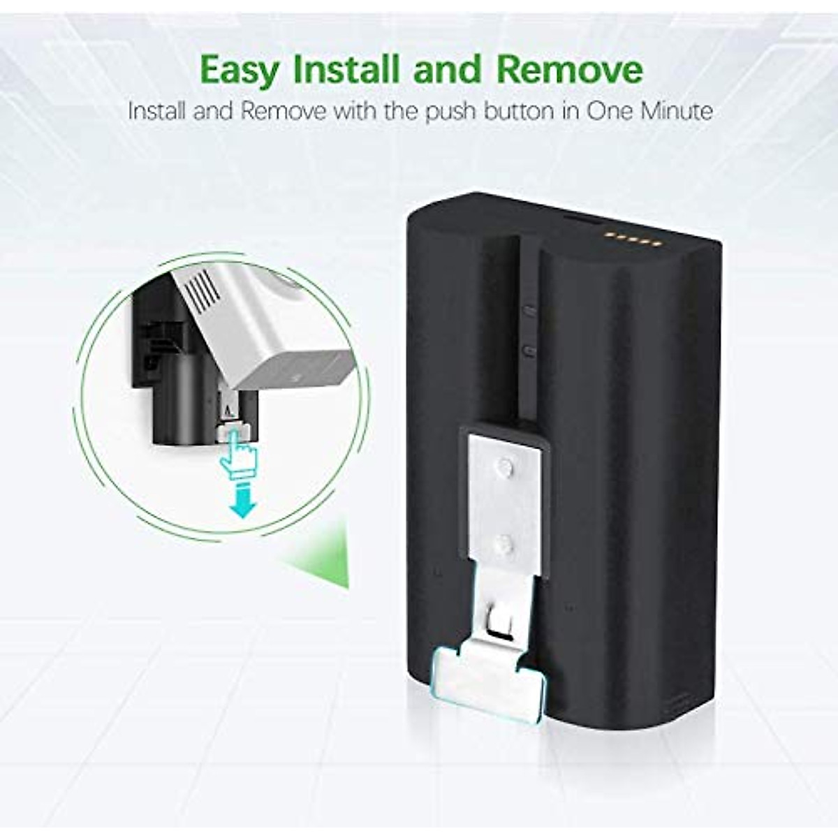 Replacement Battery with Charger Station for Ring-Doorbell Camera 1 and 2, Spotlight Camera and Stick Up Camera, Rechargeable Upgraded Lithium Li-ion Batteries 3.65V Camera Indoor