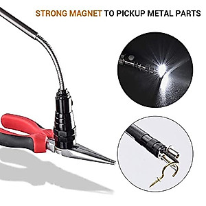 LED Headband and Magnet Tool Telescoping Magnetic Pickup Light - Gifts for Men Women Stocking Stuffers for Dad Mom Boyfriend Friends