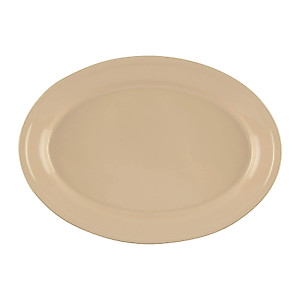 G.E.T. OP-912-T Melamine Oval Serving Platter, 12" x 8.5", Tan (Set of 12)