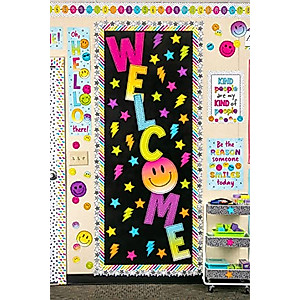 Teacher Created Resources Black and White Stars Die-Cut Border Trim