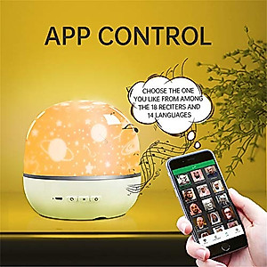 Swthlge Quran Speaker with Colorful Changeable Light APP Control, Bluetooth Quran Lamp with Quran Recitation Translation Loudspeaker Hajj Gift