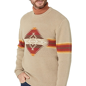Pendleton Men's Cotton Crew, Mission Trails-Tan, Small