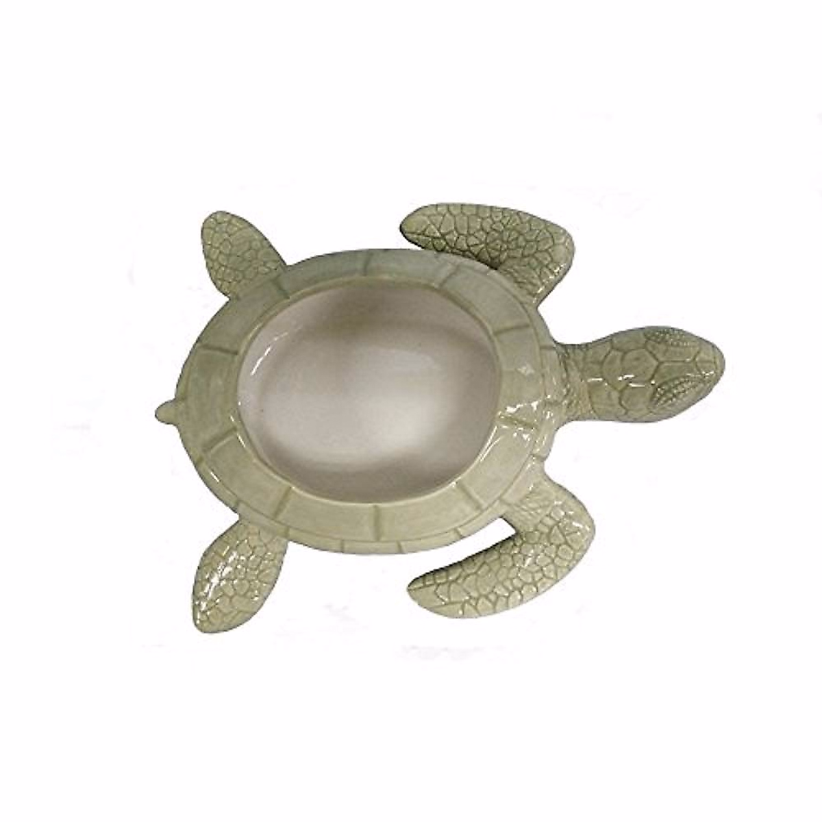 Comfy Hour Ocean Voyage Collection 9" Sea Turtle Succulent Planter Flower Bud Pot Decorative Small Plant Vase, Palegreen, Dolomite