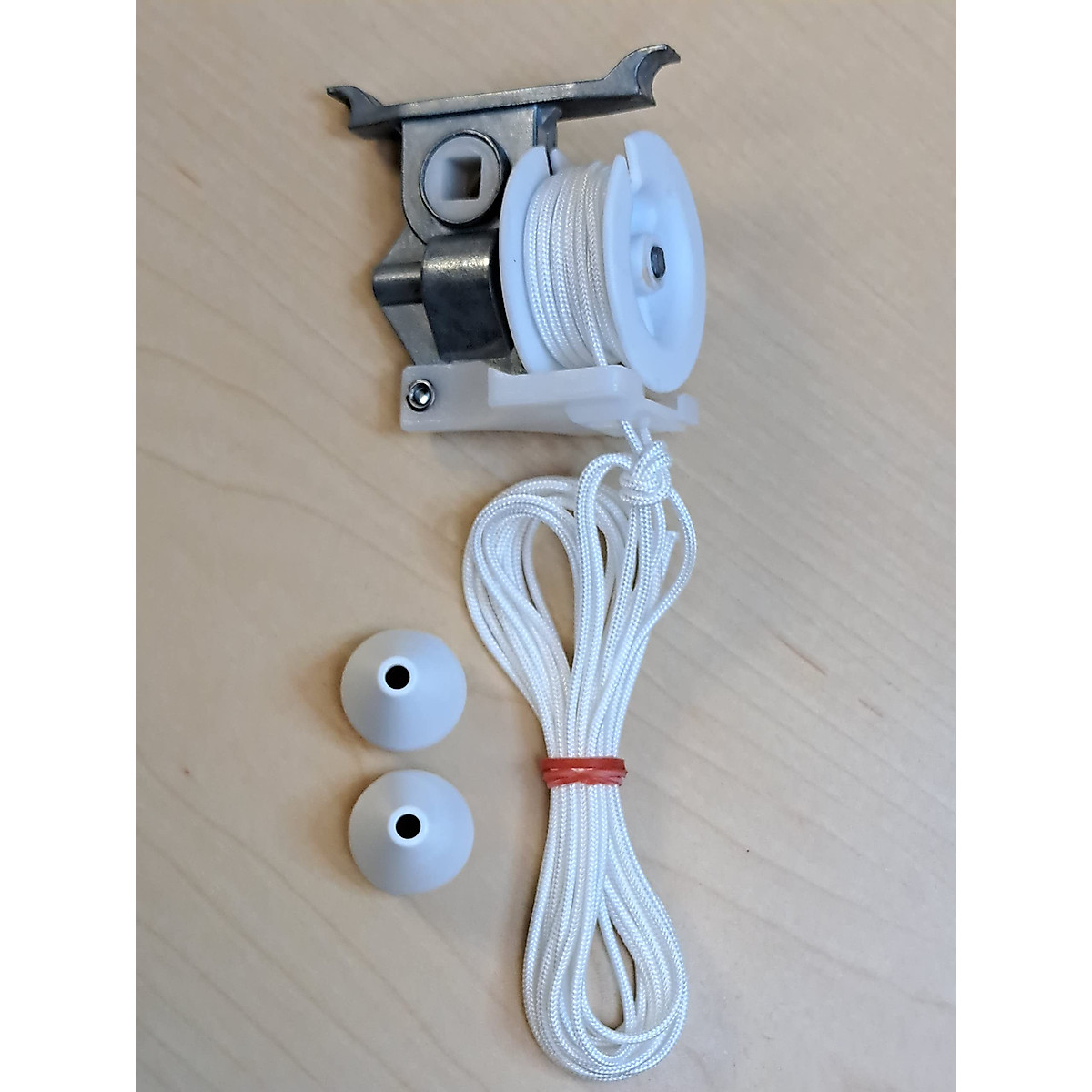 Cord Titler for Horizontal Blinds (Square HP White & Silver, Pack of 1)