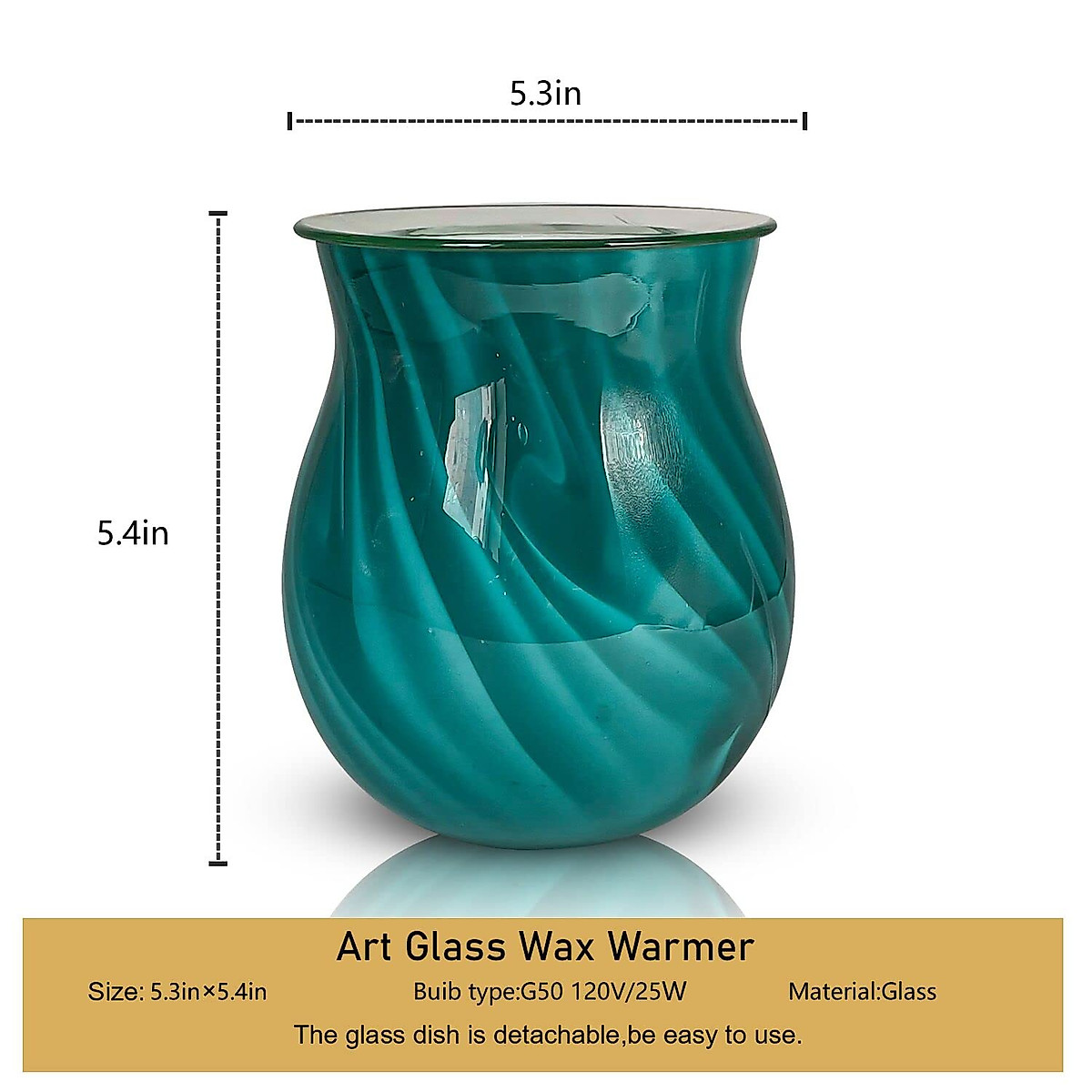 MeplLivs Electric Wax Warmer Art Glass Scented Essential Oil Warmer Tart Burner for Wax Melts Fragrance Candle Night Light Lamp for Gifts & Decor, Home, Office, Bedroom, Living Room. (04)