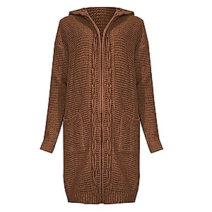 Business Casual Fuzzy Fleece Striped Cozy Sweaters for Women Utility Anoraks Women's Pajamas Adjustable Fall Sweaters for Women 2023 Brown Flannel Women Womens Fall Cardigan Military Jacket Women