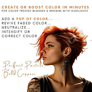 Watercolors INTENSE METALLIC Semi Permanet Color Depositing Shampoo-Sulfate & Paraben Free to Maintain & Enhance Hair Color 8 fl oz - COPPER