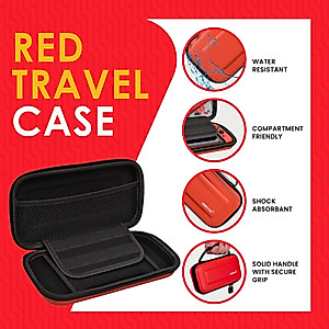 Switch Accessories Kit compatible for Nintendo Switch - Black | Bundle Set compatible with Super mario bros, Switch Sports, Fortnite, Animal Crossing, Minecraft, Pokemon, Zelda (12 in 1 set - Red)