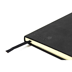 Silvine 198BK Executive Soft Feel Notebook Ruled with Marker Ribbon 160pp 90gsm A4 Black Ref 198BK - Black