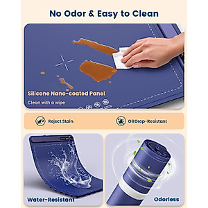 Food Warming Mat - Fast Heating Silicone Electric Warming Tray with 4 Level Temperature, Raised Feet Protects Table, Roll Up Buffet Hot Plates Heat Pad, Portable Food Warmer for Parties Home Travel