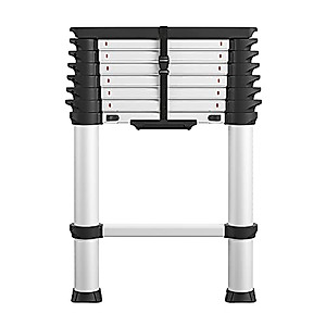 COSCO SmartClose 8.5-ft Telescopic Ladder, 300 lb. Weight Capacity, ANSI Type 1A Rating (Aluminum), 12 ft Reach Height