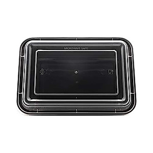 New Century, 150-Pack [38 oz] 1-Compartment Food Container - Rectangular Meal Prep Bento with Lid - Portable Lunch Box - Stackable - BPA Free - Freezer/Microwave/Dishwasher Safe - Reusable Storage