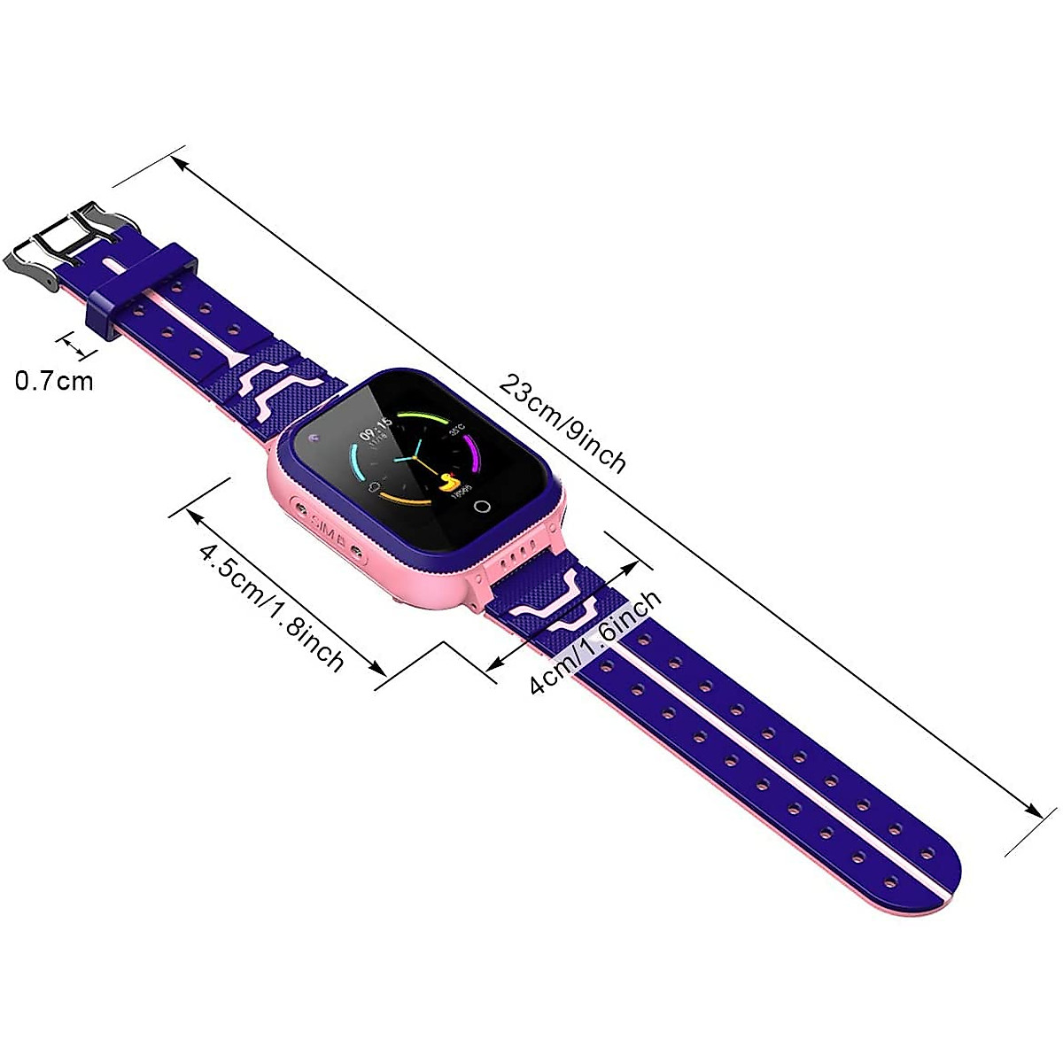 4G Kids Smart Watches, IP67 Waterproof LBS WiFi GPS Tracker Children Smartwatch Phone Call for Boys Girls, Touch Screen Cellphone Camera Voice Video Chat Anti-Lost SOS Learning Toy (Pink)