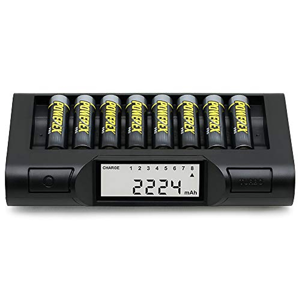 Powerex MH-C980 8-Cell Charger Analyzer with 8 Pro AA 2700mAh Batteries