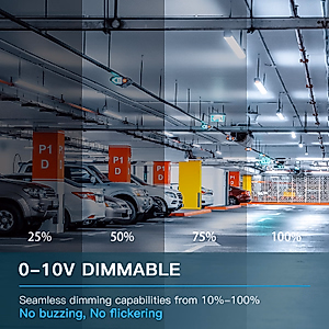 ELEPHANT DEPOT 4FT Led Light Fixtures,45W Dimmable Led Shop Light,48Inch Led Light Fixture,5850LM, 3500-5000K, Dimmable Linkable Led 4ft for Shop,Warehouse,Garage 5 Years(Included Chain)