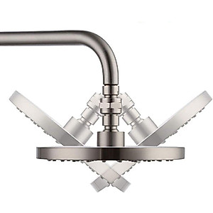 Shower Connector Ball Joint Shower Head Swivel Ball Adapter Brass Adjustable Shower Arm Extension Universal Component Polish Chrome